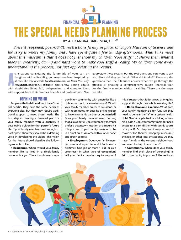 THE SPECIAL NEEDS PLANNING PROCESS