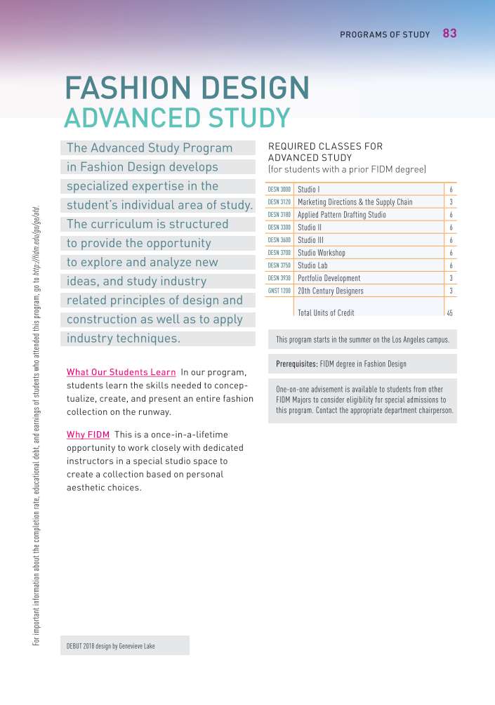 Fashion Design Advanced Study